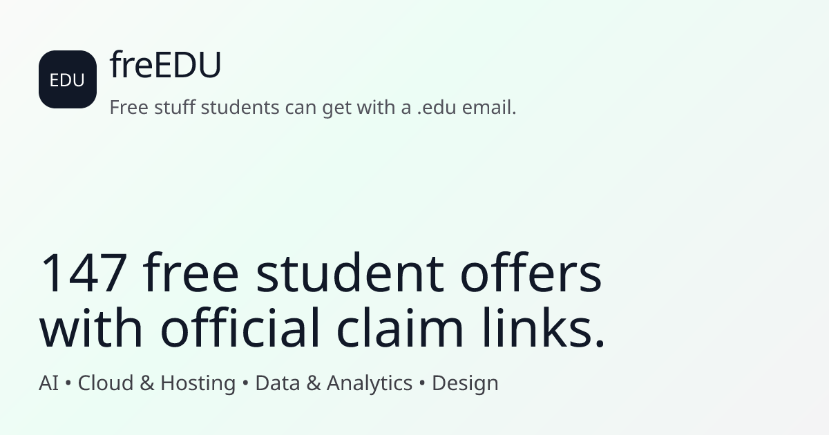 All free student offers | freEDU